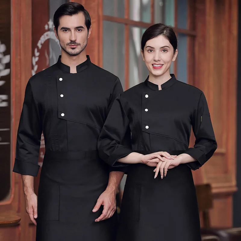 Uniform-Short-Sleeved-Summer-Kitchen-Canteen-Restaurant-Work-Wear-Men-s ...