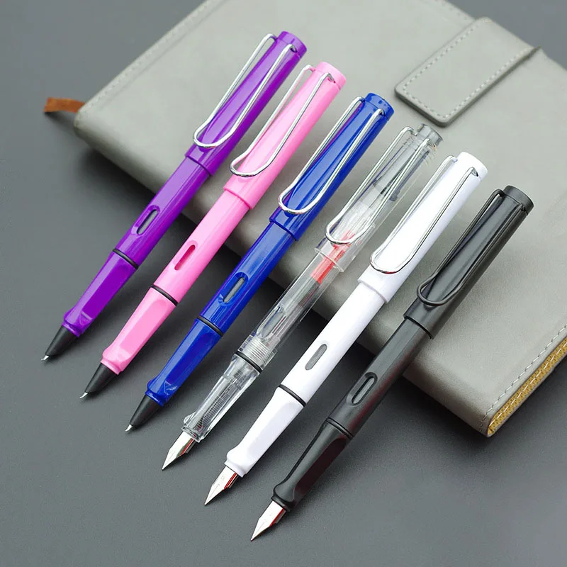 1pcs Posture Correction Plastic Fountain Pen Purple Silver Stainless ...