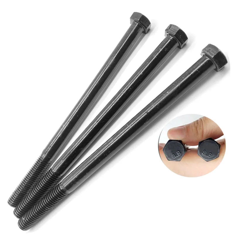 M6 M8-M18 M20 M22 M24 External Hexagon Extended Screws Black Grade 8.8 ...