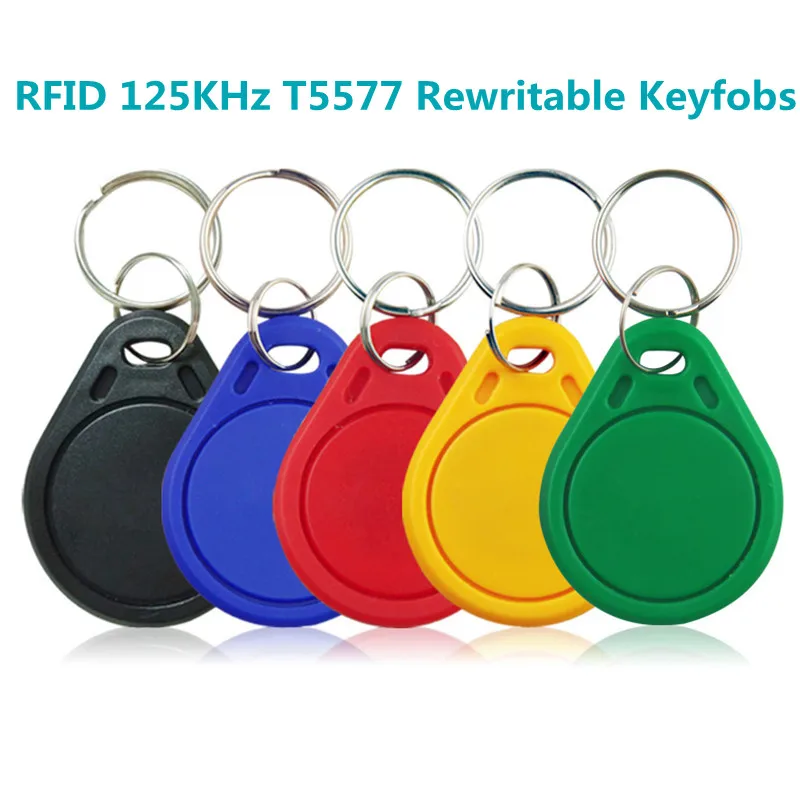 10Pcs-EM4305-T5577-125khz-Copy-Rewritable-Writable-Rewrite-Keyfobs-RFID ...