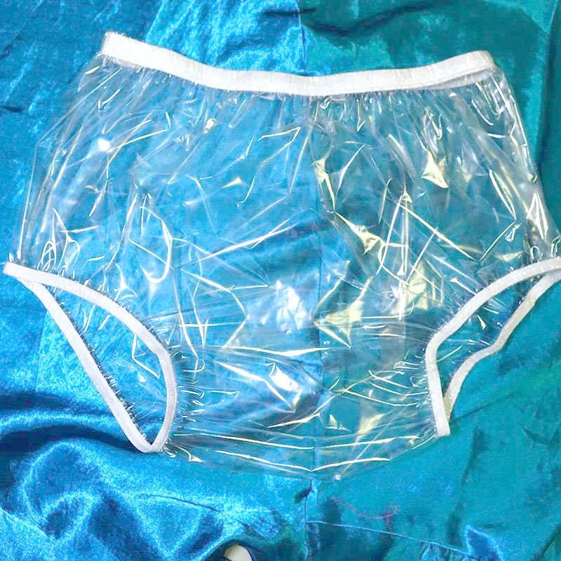 Transparent PVC Underpants Adult Sexy Panties Incontinence Shorts ...
