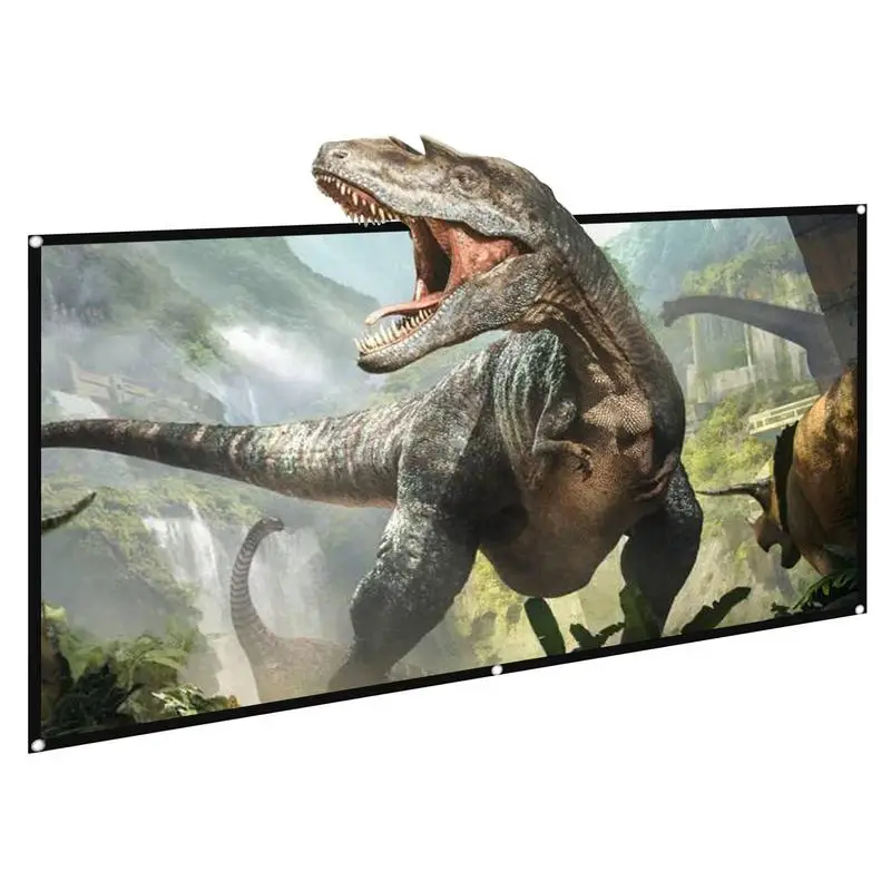 Tela de projeção ao ar livre 4k hd anti luz projetor pano 60 84 100 120 ...