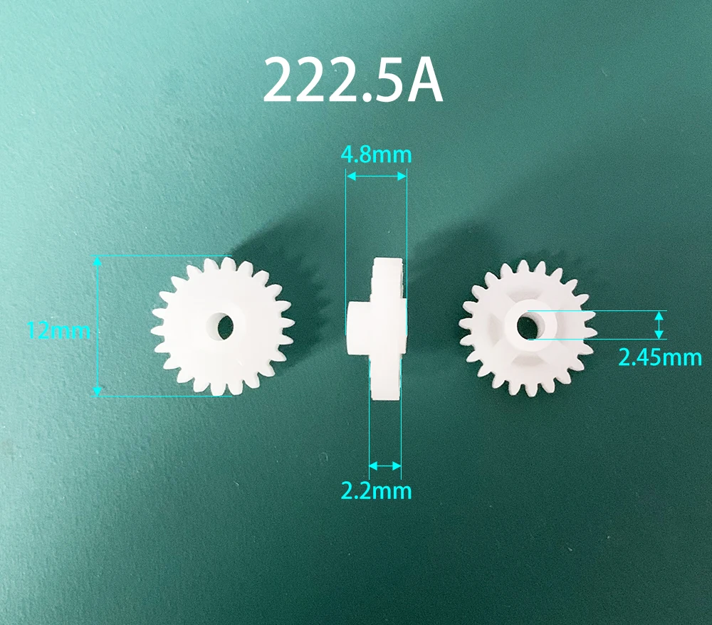222.5A 0.5M Gear 22 Teeth 2.5mm Shaft Tight Pom Plastic Pinion Toy ...