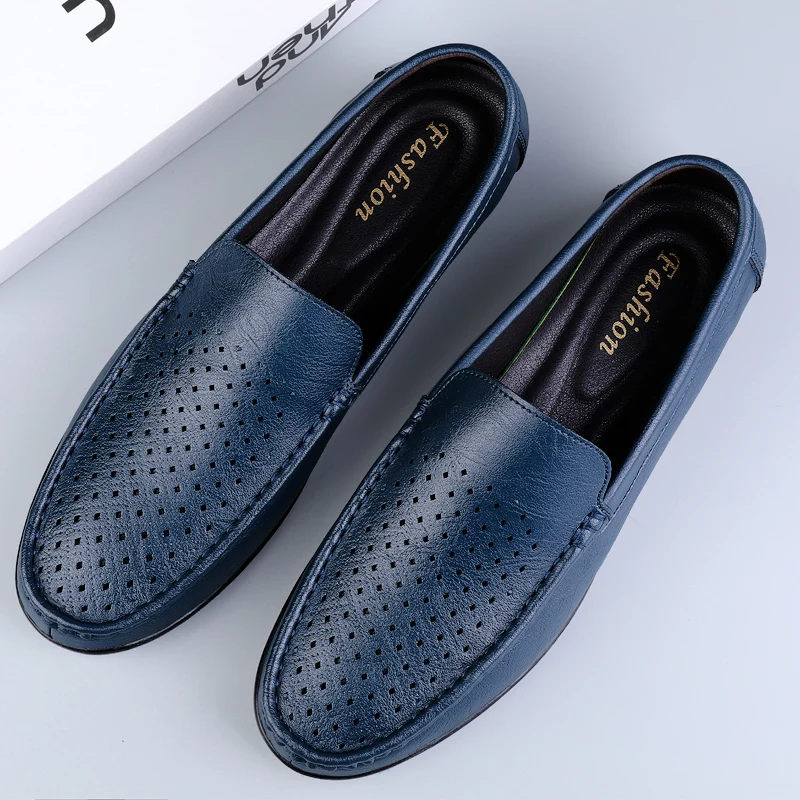 Genuine-Leather-Men-Casual-Shoes-Breathable-Mens-Loafers-Moccasins ...