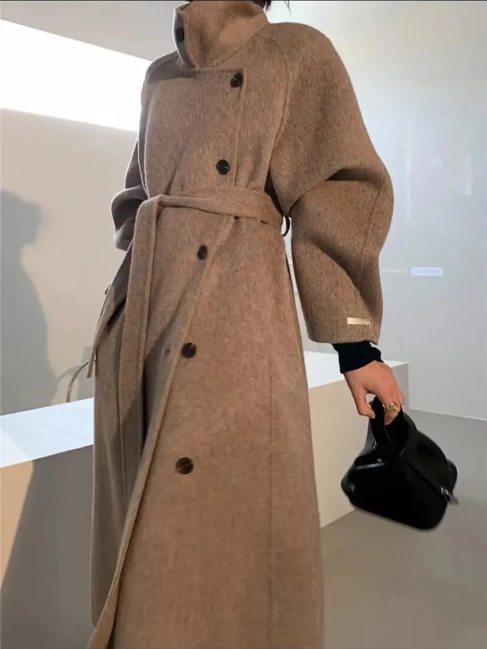 2024 Autumn Winter New Double-sided Cashmere Coat Female Casual Warm ...