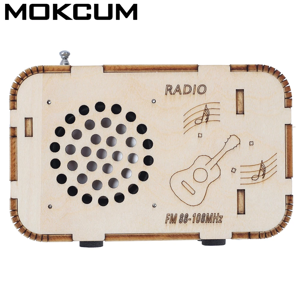 DIY-Wooden-Kit-FM-Radio-Music-Player-Amplifier-Mono-Assembly ...