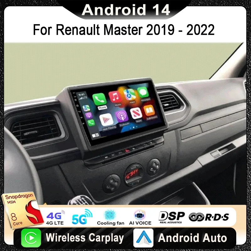 Android 14 For Renault Master 2019 - 2022 Car Radio Multimedia Video ...