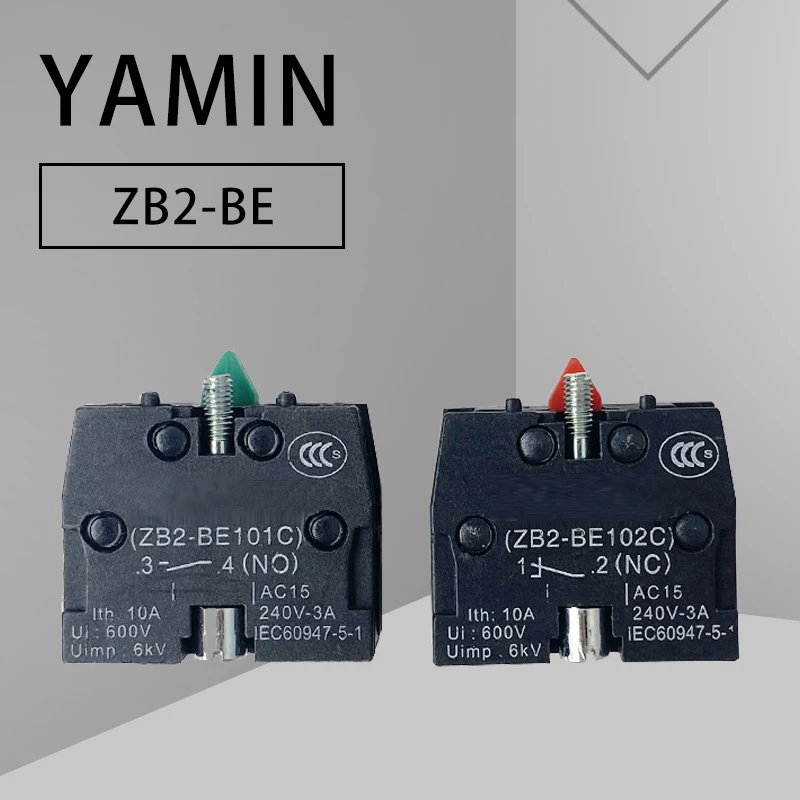 10pcs XB2 Push Button Switch Accessory 10A Silver/Brass Contact Block ...