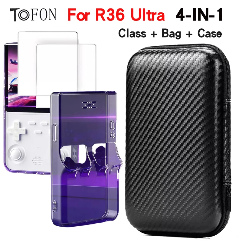 TOFON Transparent protective case For R36 Ultra game console storage ...