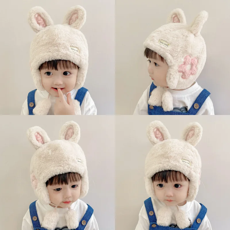 Infant-Toddler-Baby-Girls-Hats-Sweet-Rabbit-Animal-Winter-Fleece-Pom ...