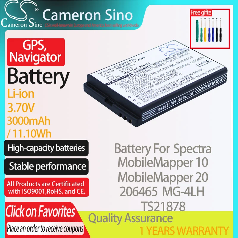CameronSino-Battery-for-Spectra-MobileMapper-10-MobileMap-20-Fits ...