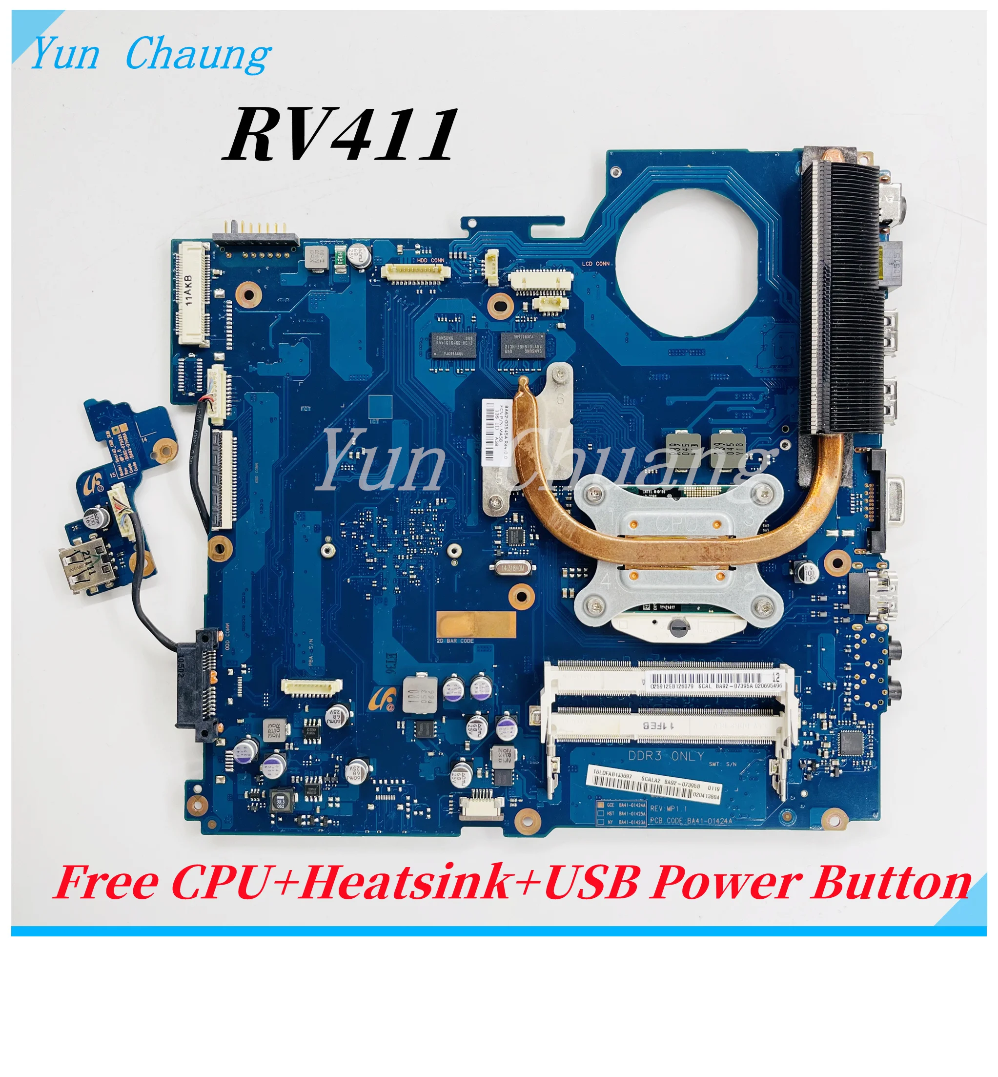 For-Samsung-NP-RV411-RV411-RV415-Laptop-Motherboard-BA41-01423A-BA41 ...
