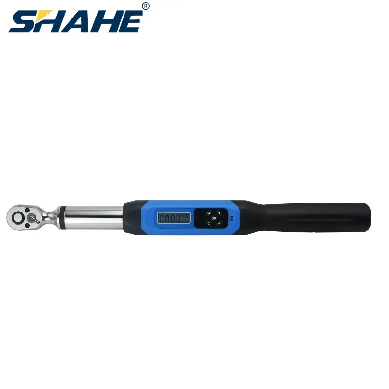 Shahe 1/4'' 3/8'' Electronic Torque Wrench Double side Bidirectional Ratchet Head Adjustable ...