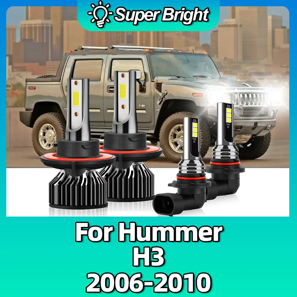 100W 10000LM Car LED 6000K White Super Bright Headlight Auto Bulb Fog ...