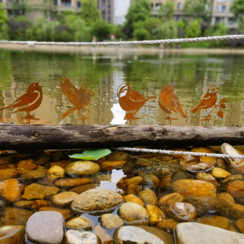 Rusty-Birds-Decoration-Metal-Birds-Statues-Lifelike-Patinas-Metal-Birds ...