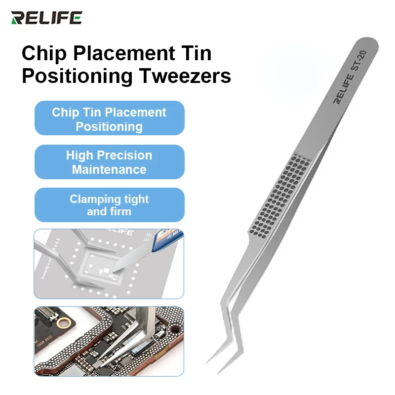 RELIFE-ST-20-Precision-Tweezers-for-Chip-Placement-High-Hardness-Phone-Circuit-Board-Digital ...