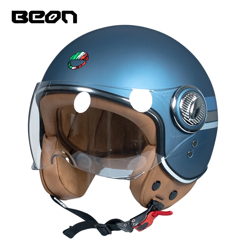 BEON-Fast-Ship-Open-Face-Motorcycle-Helmets-Vintage-Cafe-Racer-Helmet-3 ...