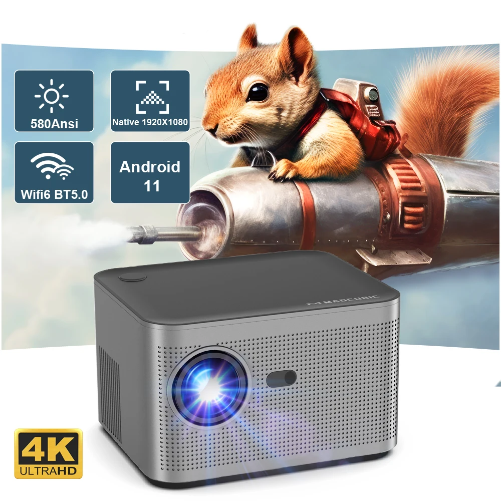 Magcubic-580ANSI-Projector-Android11-4K-1920-1080P-Wifi6-Voice-Control ...