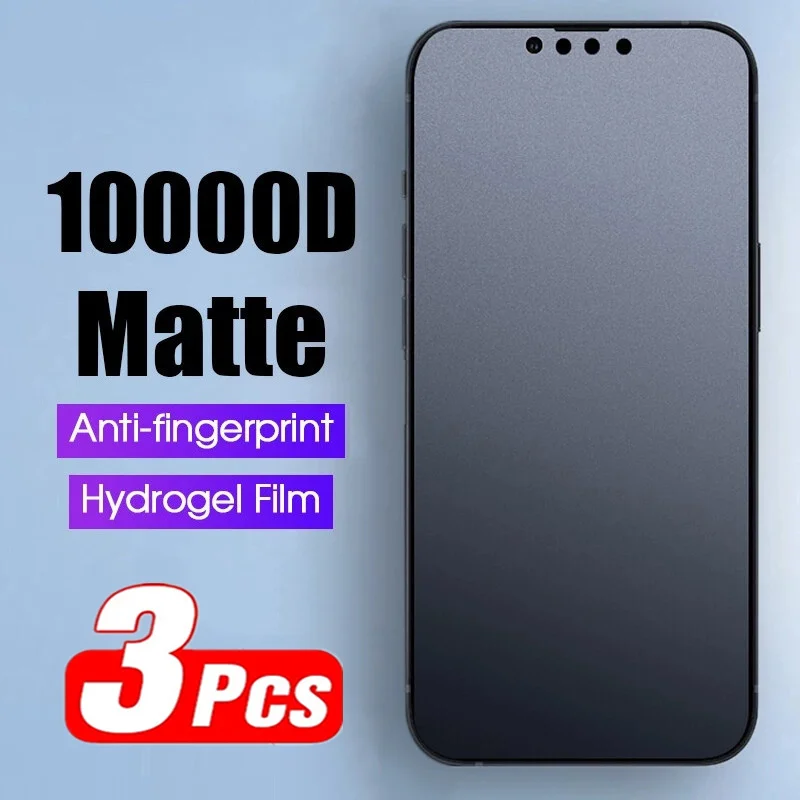 3PCS For IPhone 11 12 13 Pro Max Mini Matte Hydrogel Film Frosted ...