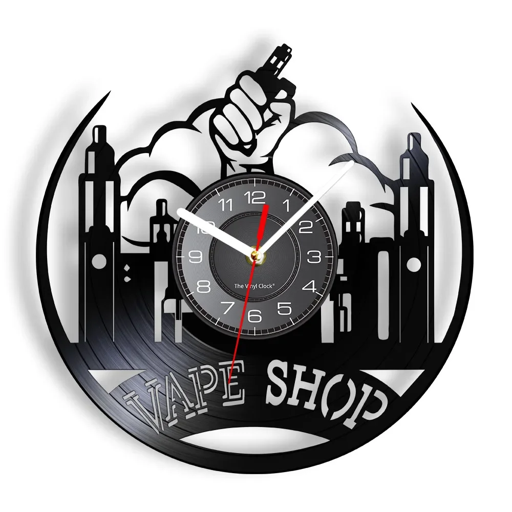 Vape-Electronic-Cigarettes-Shop-Smoker-Vinyl-Record-Wall-Clock-for ...