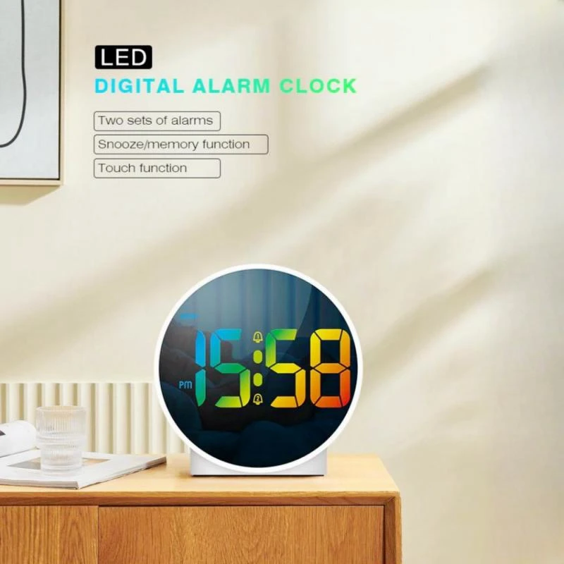 Mini-Digital-Alarm-Clock-Time-Week-Display-Infinite-Snooze-Table-Clock ...