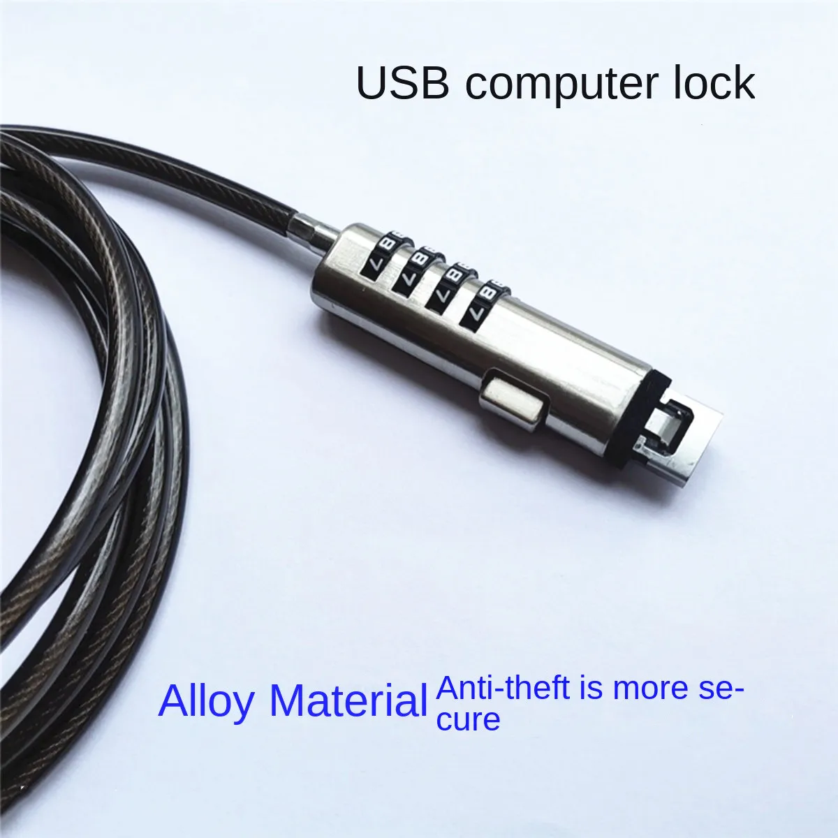 Laptop-lock-Protective-Anti-Theft-Cable-USB-Port-4-Digit-Password ...