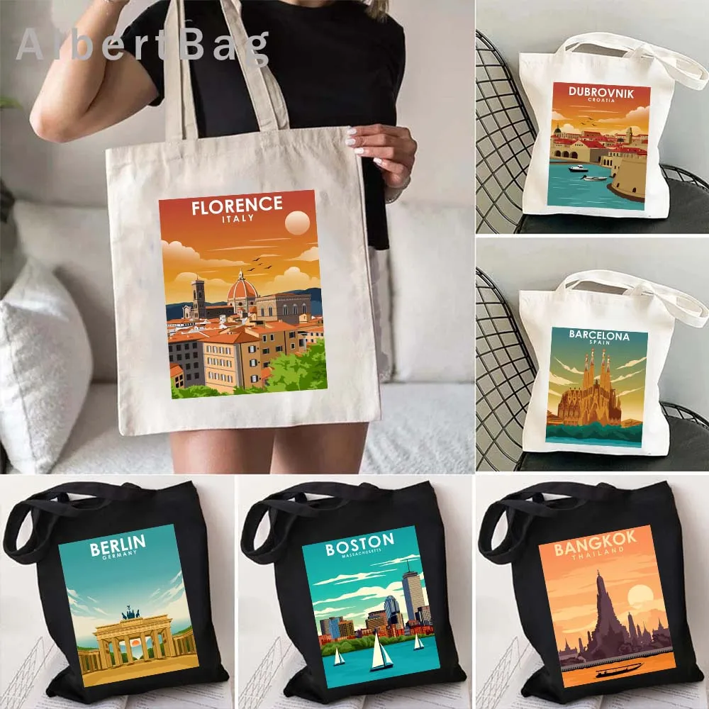 City-Print-Tote-Bag-Barcelona-Berlin-Edinburgh-Havana-Houston-Florence ...