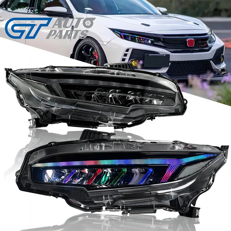 LED-RGB-Headlights-For-Honda-Civic-10th-Gen-2016-2022-with-Sequential ...