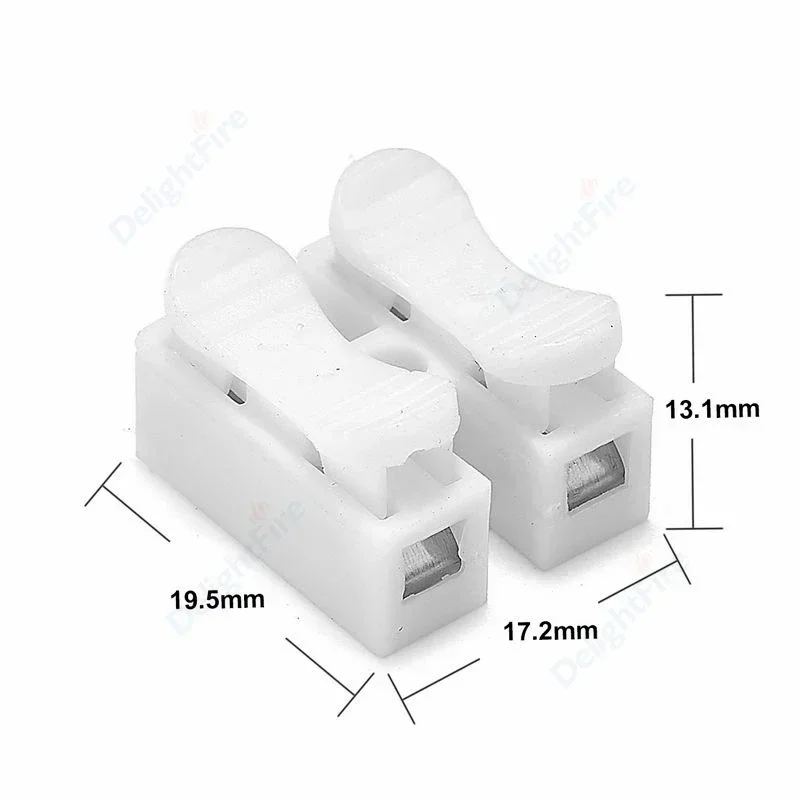 10-20Pcs-2pin-Quick-Splice-Lock-No-Screw-Cable-Wire-Press-on-Terminal ...