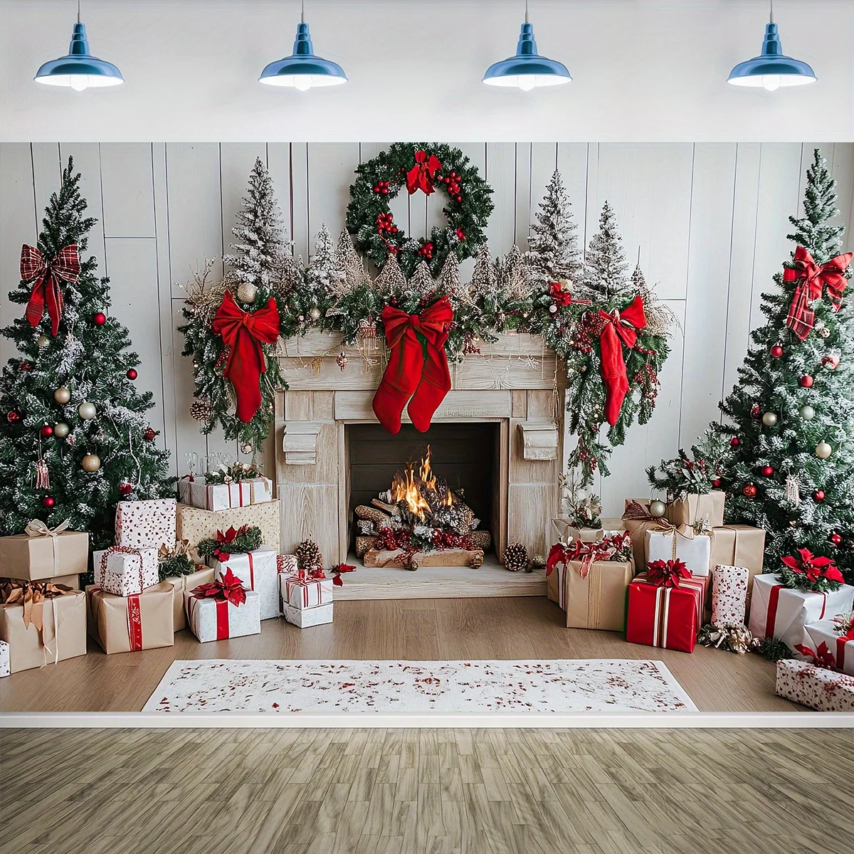 Christmas backdrops Holiday party decorations Winter Wonderland Holiday ...