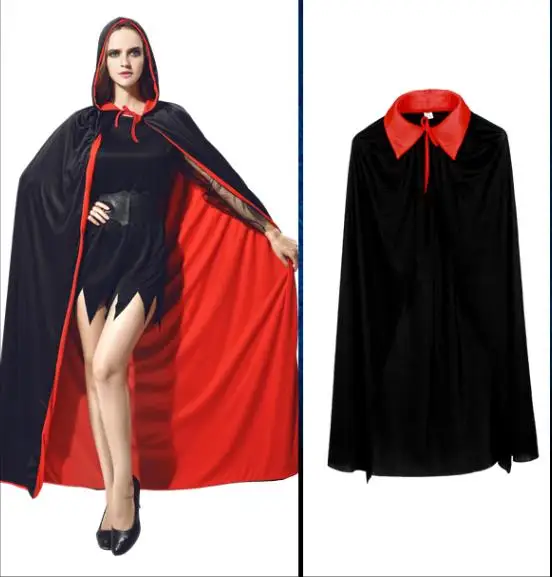 Boy-Girl-Vampire-Cloak-Kids-Lace-Up-Halloween-Costume-Children-Birthday ...