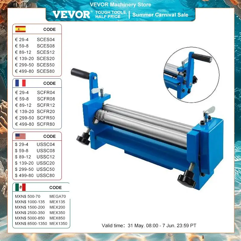 VEVOR-Slip-Roll-Machine-300mm-320mm-610mm-Desktop-Manual-Metal-Plate ...