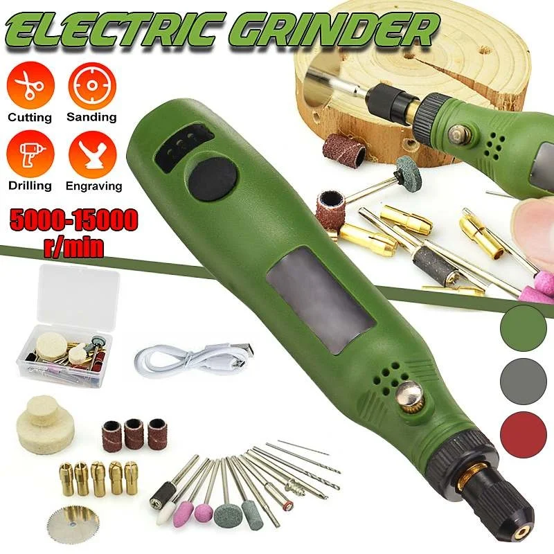 USB-5V-DC-10W-Mini-Wireless-Grinding-Machine-Variable-Speed-Rotary ...