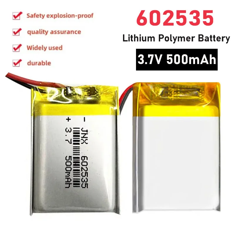 602535 3.7V 500mAh Rechargeable li Polymer Li-ion Battery For ...