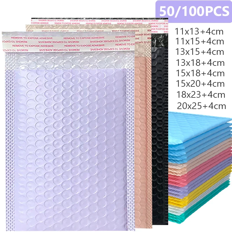 50/100pcs Purple Bubble Mailers Bubble Padded Mailing Envelopes Mailer ...