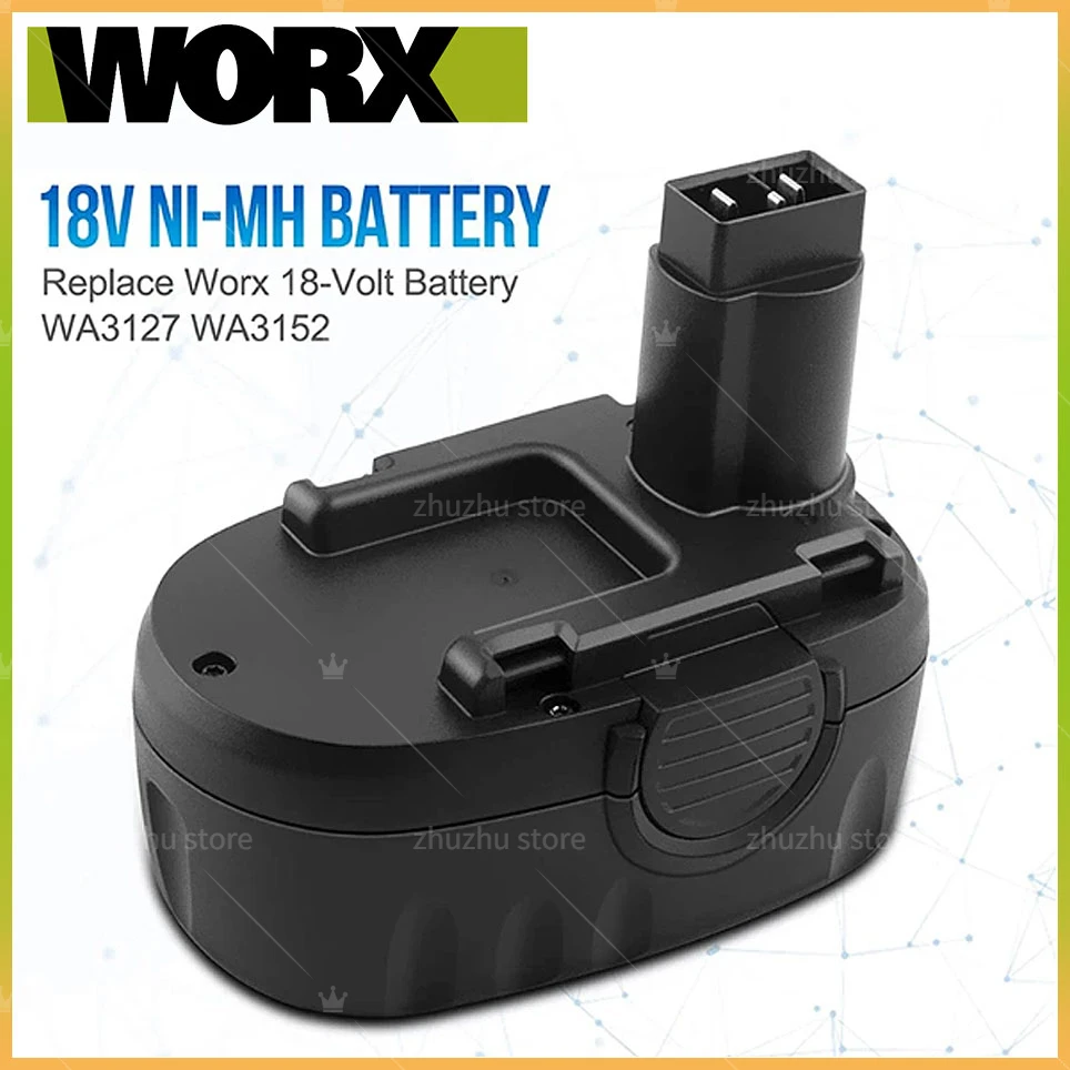 For-WORX-WA3127-18V-Ni-MH-4-8AH-6-8AH-9-8AH-Battery-Replacement-WA3152 ...