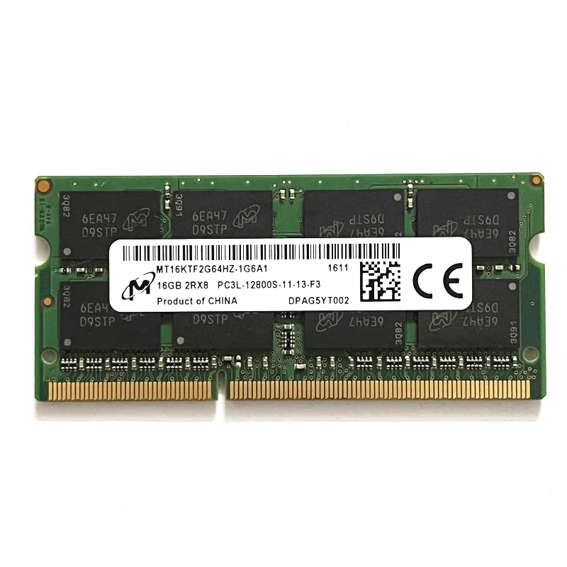 Micron DDR3 RAM SODIMM DDR3 16GB 1600MHz 2RX8 PC3L 12800S 11 13 F3 Micron DDR3 RAM SODIMM DDR3 16GB 1600MHz 2RX8 PC3L 12800S 11 13 F3