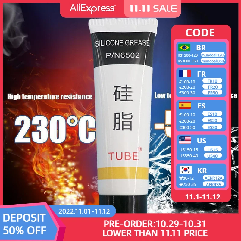 1pc New 50g High Grade Silicon Grease Lubricant Super O-lube O-ring ...