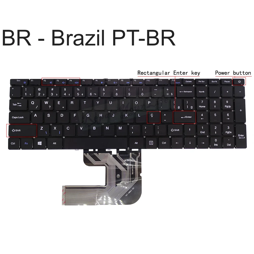 US-French-AZERTY-Brazil-Keyboard-for-Teclast-F15S-Notebook-Keyboards ...