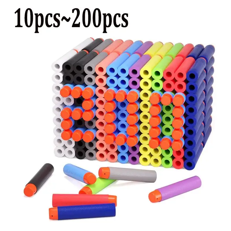 200pcs-10pcs-EVA-Soft-Hollow-Round-Head-Sucker-Refill-Darts-Bullets-for ...