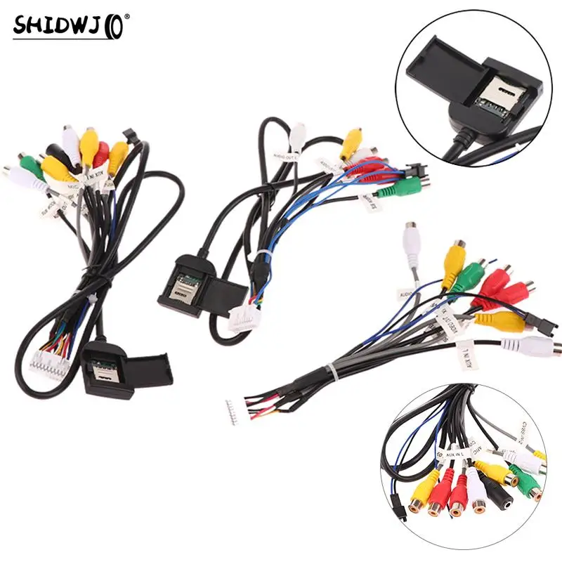 1pcs-Car-Stereo-Radio-Cable-20-Pin-Plug-RCA-Output-AUX-Wire-Harness ...