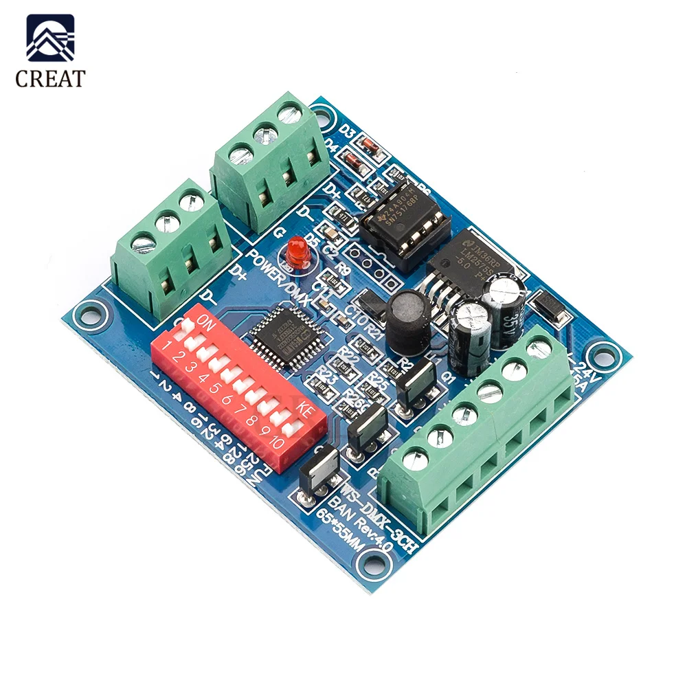 3-Channel-DMX512-Decoder-Board-3-Way-DMX-512-light-controller-Easy-to ...