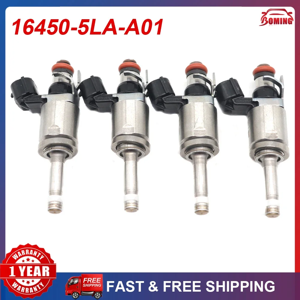 4Pcs-Fuel-injectors-16450-5LA-A01-New-For-Honda-Accord-CR-V-2-4L-2013 ...