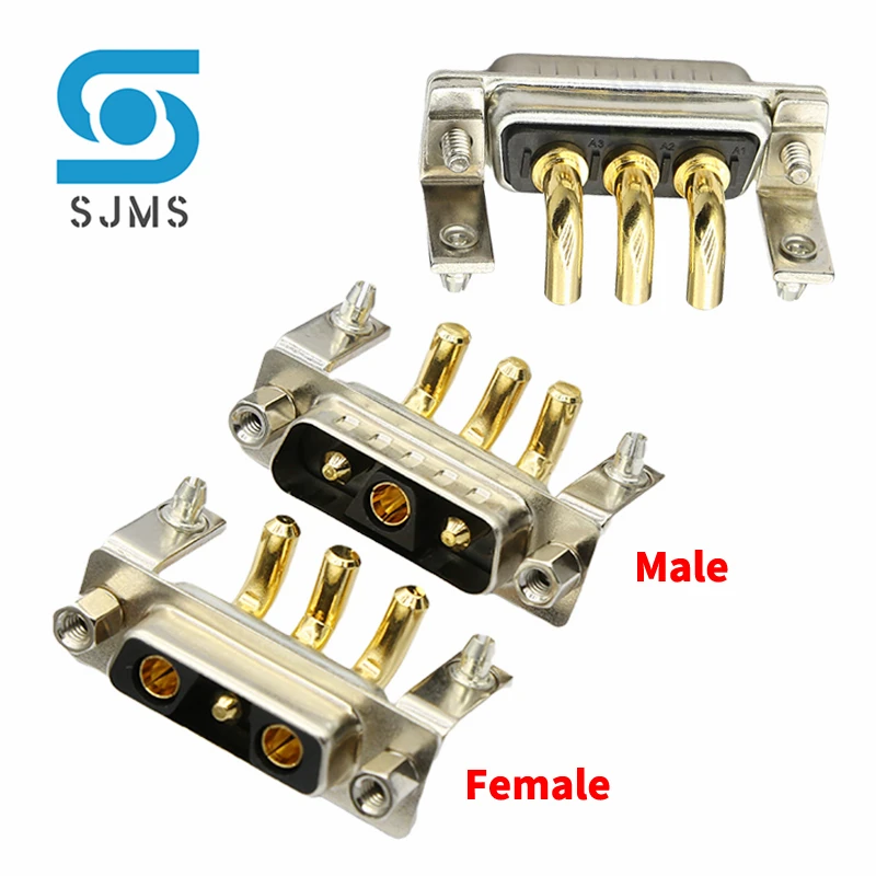 DB2-3V3-30A-Male-Female-High-Current-Connector-Right-Angle-D-SUB ...