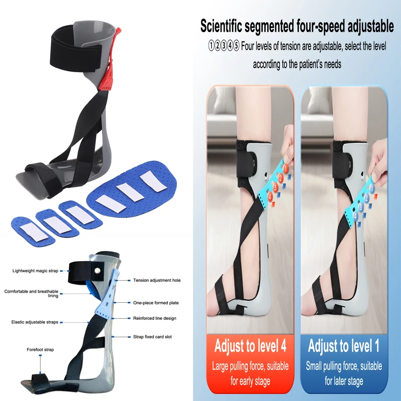 Foot Drop Orthotics Ankle Orthosis Adjustable Elasticity Valgus ...