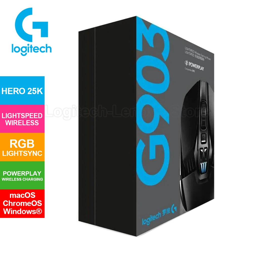 Logitech ratón inalámbrico G903 LIGHTSPEED para juegos, con Sensor HERO ...