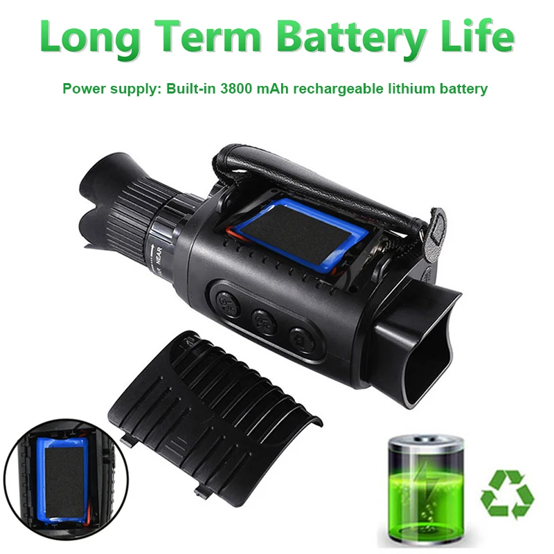 Night Vision Monocle Infrared Optical Monocular Digital Zoom 5X Photo ...