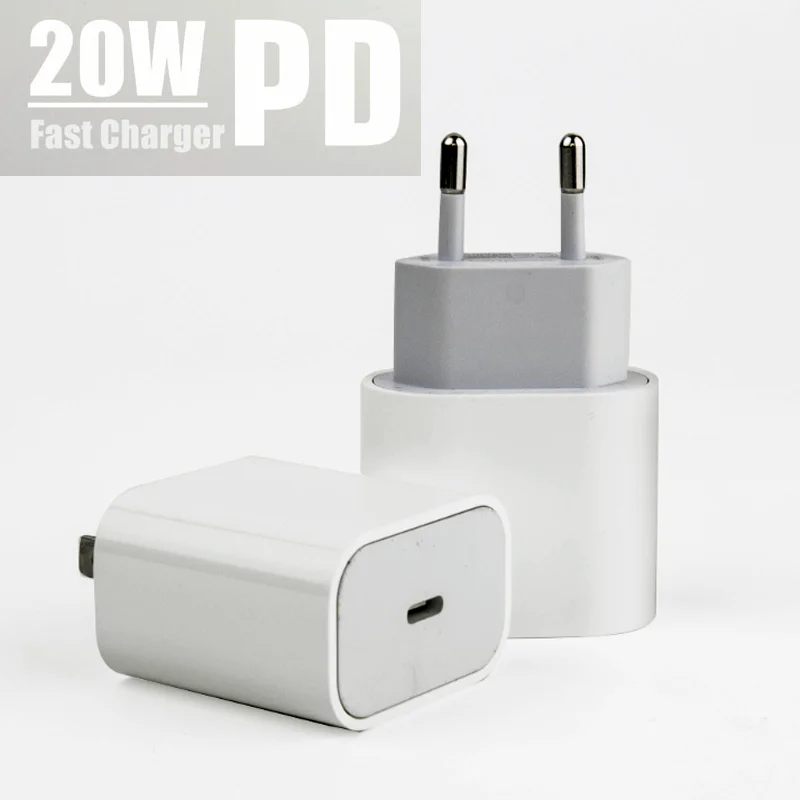 Adaptador de corriente de carga rápida para móvil, cargador de 20W PD USB C para iPhone 13, 12 ...