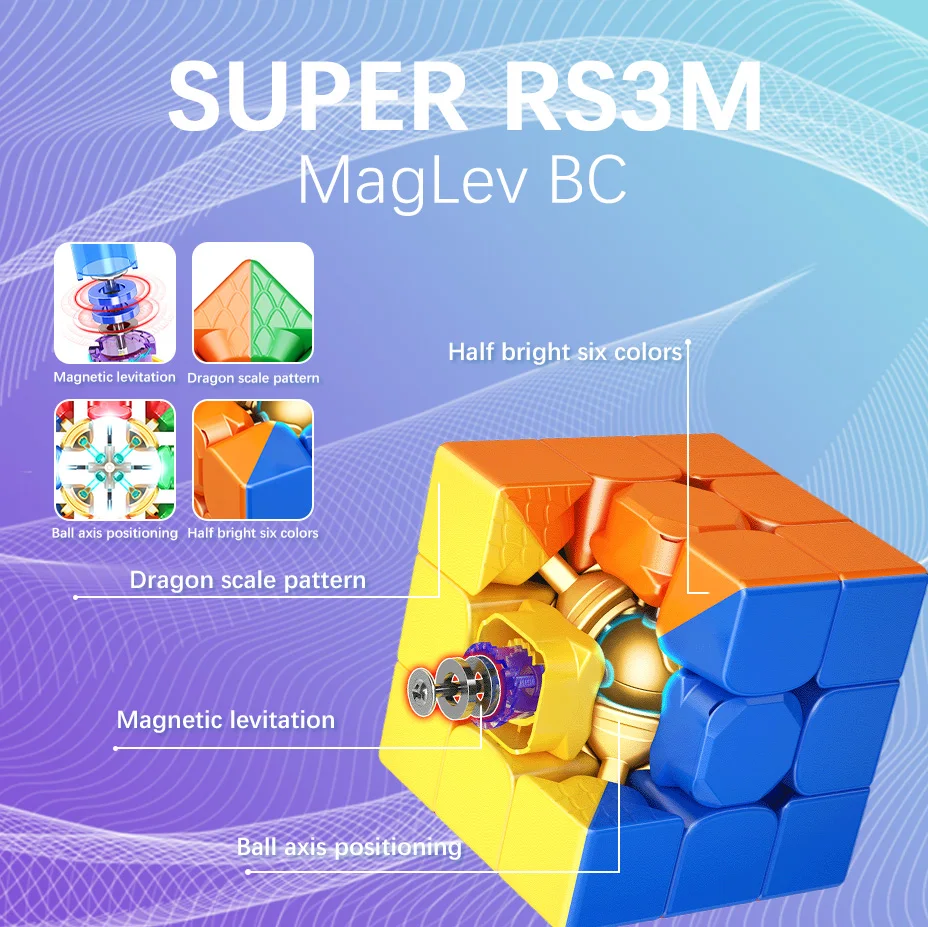 MoYu Maglev Ball Core 3x3 cubo mágico magnético 2022 Super RS3M ...