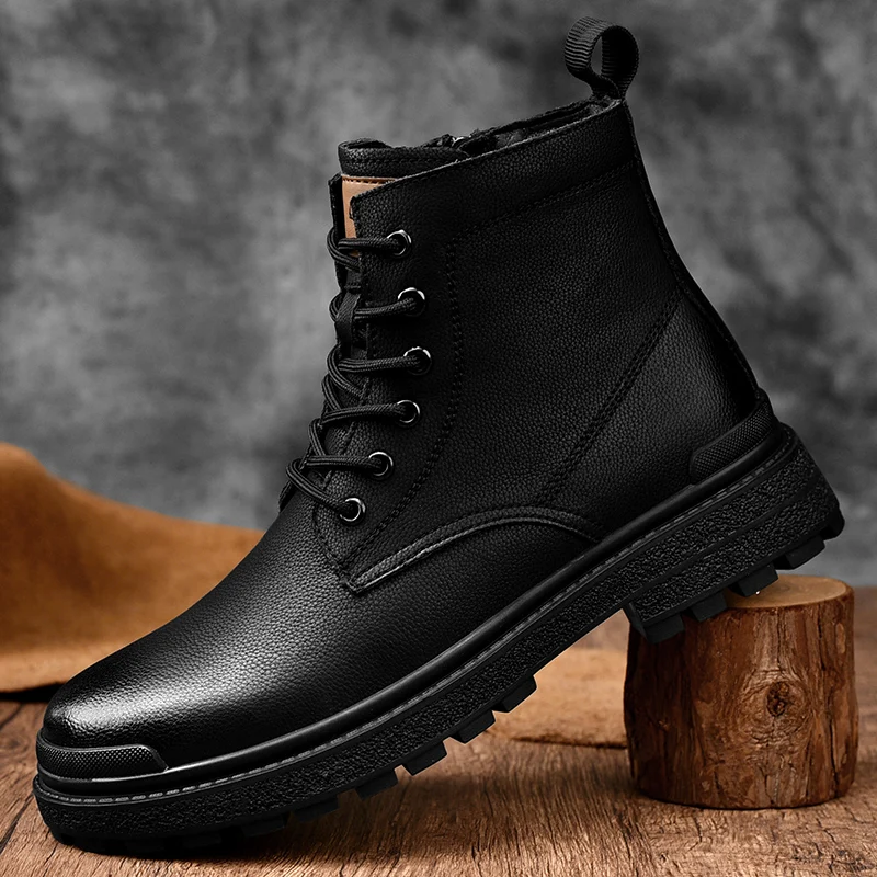 High-Top-Genuine-Leather-Men-Boots-Breathable-British-Formal-Dress ...